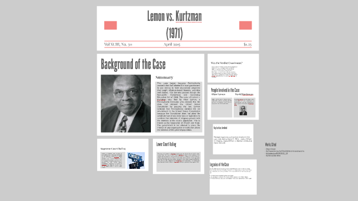 Lemon vs. Kurtzman (1971) by Catela Ware on Prezi