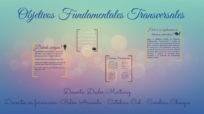 Objetivos Fundamentales Transversales by carolina cheuque