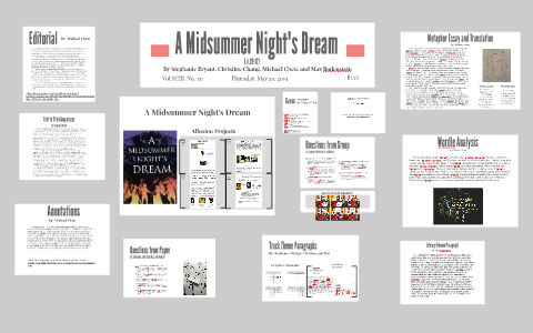 Midsummer Night's Dream Newspaper Project by Stephanie Bryant on Prezi