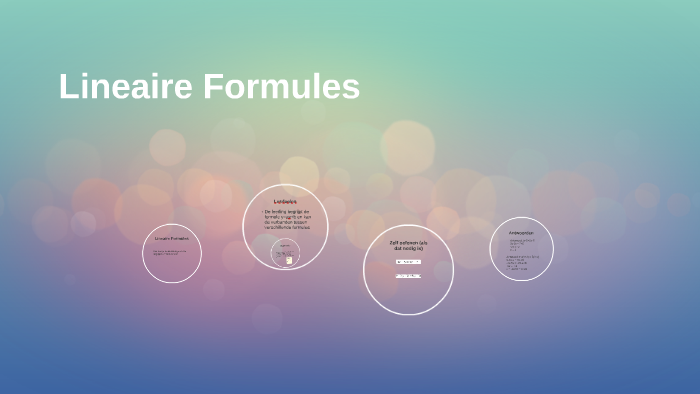 Lineaire Formules by Thijs Jochems on Prezi