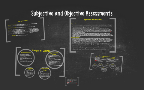 Subjective and Objective Assessments by Jordan Northenor on Prezi