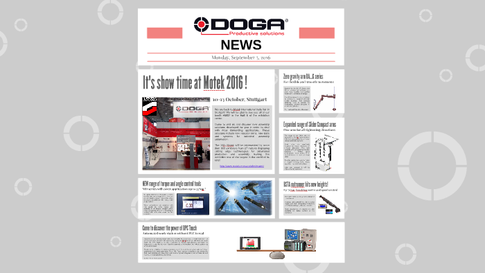 Doga News Motek. 09/2016 by DOGA SA on Prezi