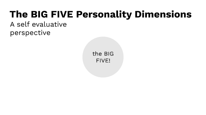 Big Five Personality Dimensions Mind Map by Chris Buehnerkemper on Prezi