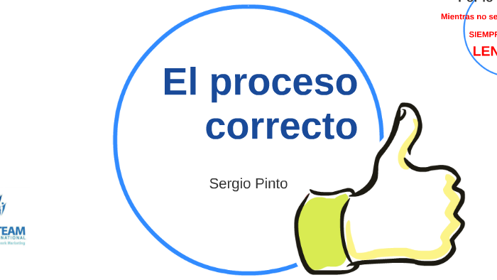 El proceso correcto by Sergio Pinto Cisternas on Prezi