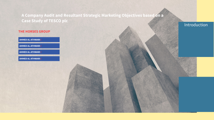 A Company Audit and Resultant Strategic Marketing Objectives based on a ...