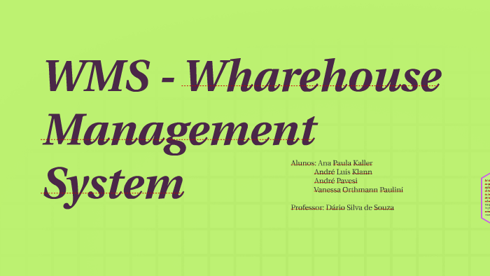 WMS - Wharehouse Management System by Andre Luiz Pavesi on Prezi