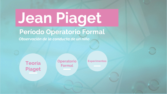 Jean Piaget - Período Operatorio Formal by Paula Astie on Prezi