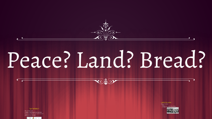 Lenin Peace Land And Bread