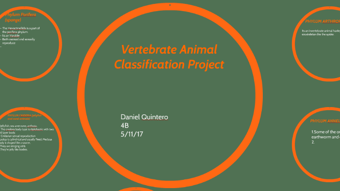 Vertebrate Animal Classification Project by daniel quintero on Prezi