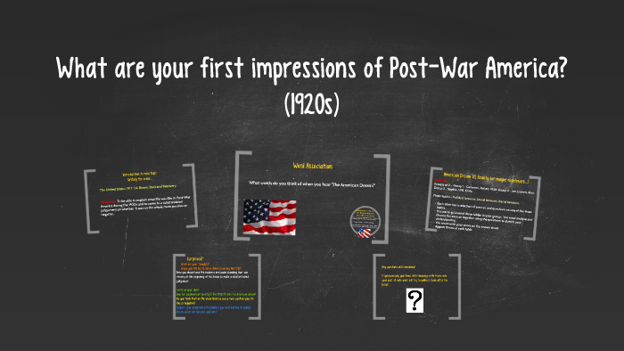 What are our first impressions of America in the 1920s? by Peter Marsh ...