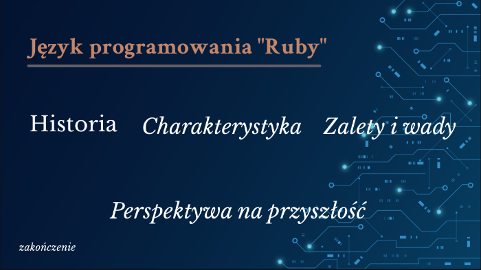Język programowania "Ruby" by Ja Jakowski on Prezi