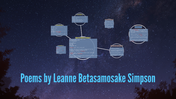 Poems by Leanne Betasamosake Simpson by Gabby Peters on Prezi