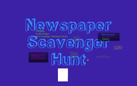 newspaper scavenger hunt by natalie gonzalez on Prezi