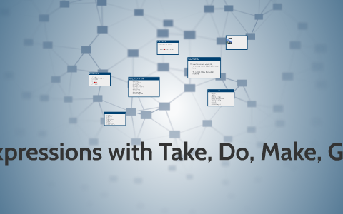 Expressions with Take, Do, Make, Get by Paola Chavez on Prezi