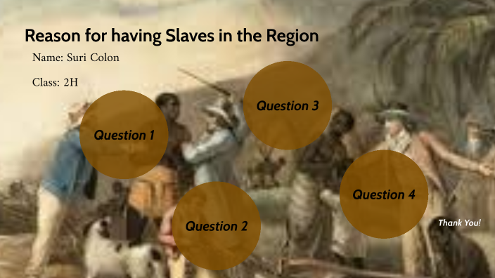 Reasons for having slaves in the region by Suri Colon on Prezi