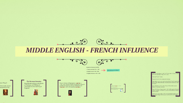 MIDDLE ENGLISH - FRENCH INFLUENCE by Ana Cardoso on Prezi