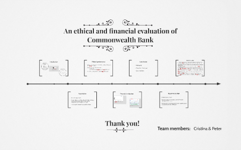 The ethical and financial evaluations of Commonwealth Bank by Cristina Yuan