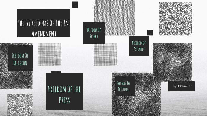 The 5 Freedoms Of The First Amendment by Phancie Woolery on Prezi