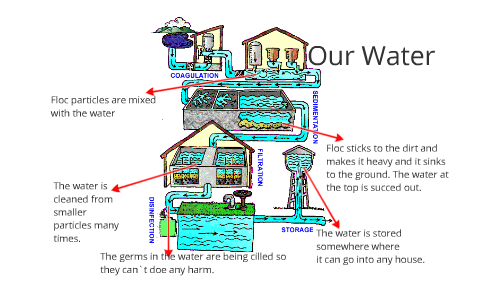 anotated diagram "how water is cleaned" by International School Olomouc ...