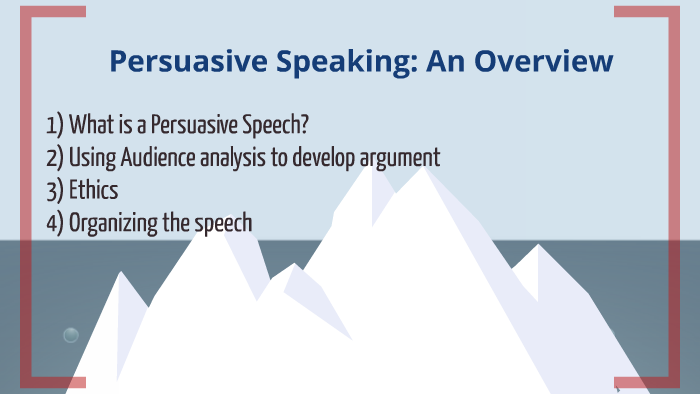 Persuasive Speaking: An Overview by on Prezi