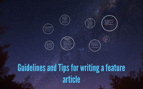 Guidelines and Tips for writing a feature article by Sharry Realina on ...