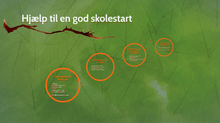 Hjælp til en god skolestart by Pia Aagaard Lauridsen on Prezi