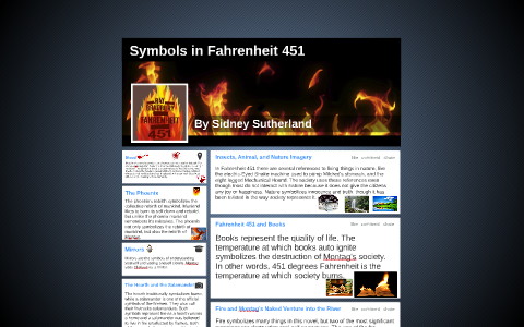 Symbols in Fahrenheit 451 by Sidney Sutherland on Prezi