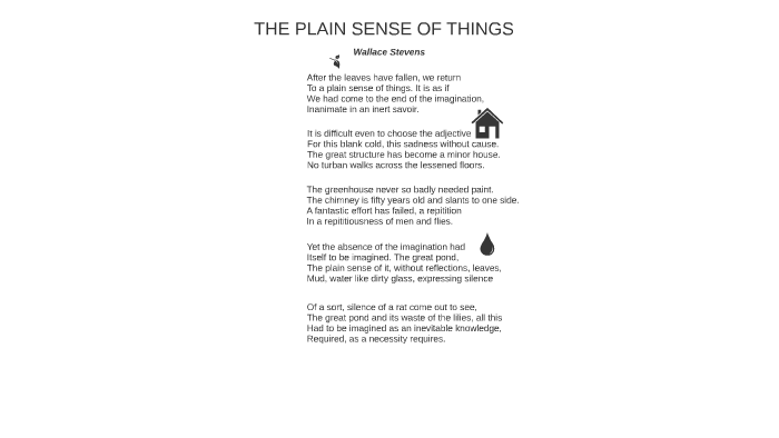 THE PLAIN SENSE OF THINGS by May Teng