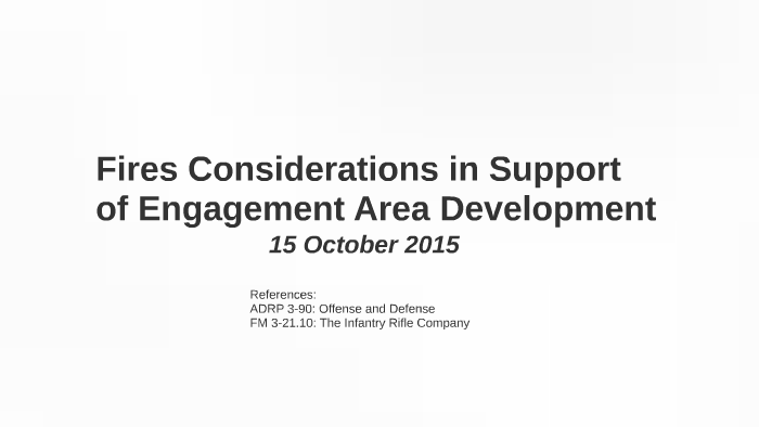 Fires Consideration in Support of Engagement Area Development by Colin ...