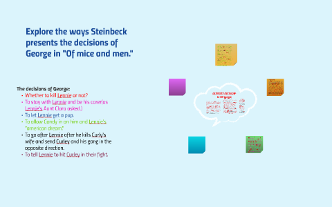 Explore the ways Steinbeck presents the decisions of George by Ashlin ...