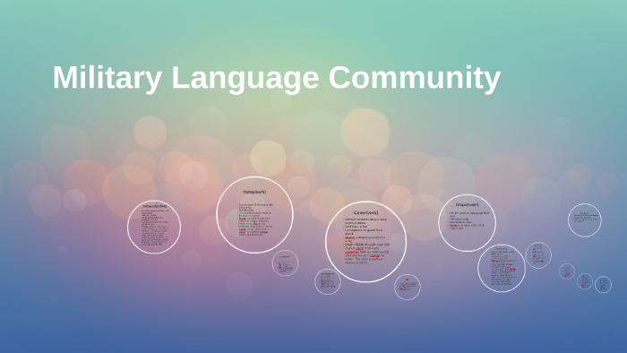 Military Language Community by taylor parker on Prezi