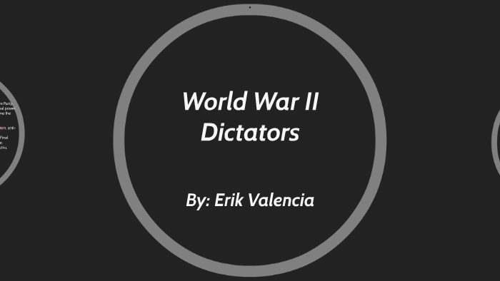 World War II Dictators by Erik Valencia on Prezi