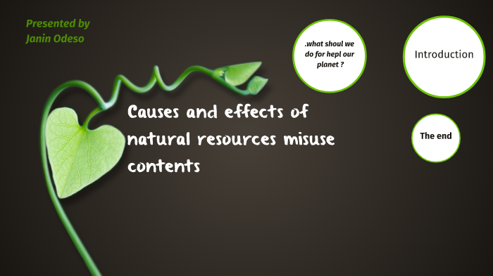 Causes and effects of natural resources misuse contents by Janin Odeso ...