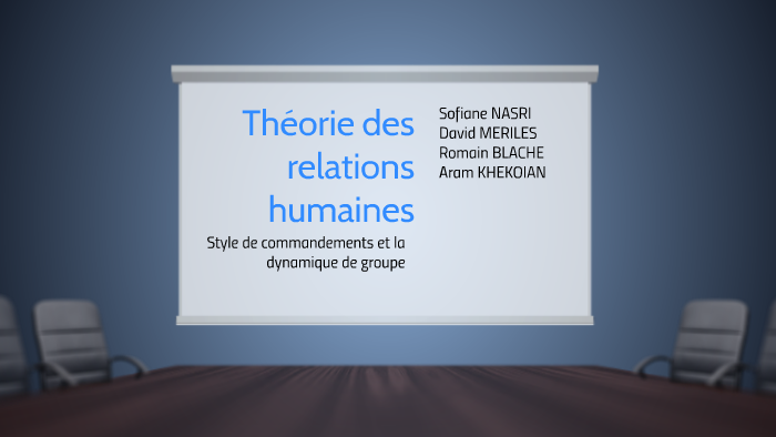 Théorie des relations humaines by Romain BLACHE on Prezi