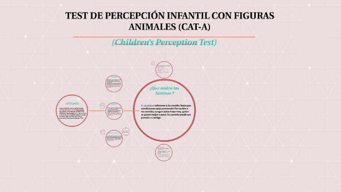 TEST DE PERCEPCIÓN INFANTIL CON FIGURAS ANIMALES (CAT-A) by Maricarmen ...