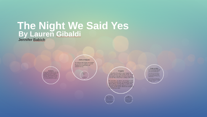 The Night We Said Yes by jennifer babich on Prezi