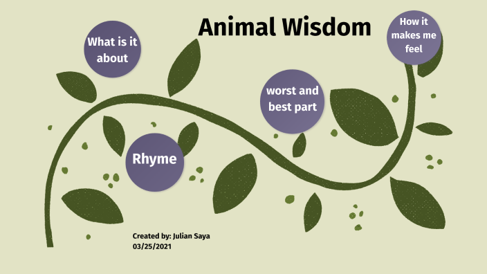 Animal Wisdom Poem by Julian Saya on Prezi