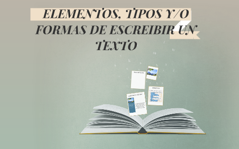 ELEMENTOS, TIPOS Y/O FORMAS DE ESCRIBIR UN TEXTO by monica pineda on Prezi