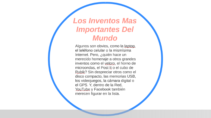 Los Inventos Mas Importantes Del Mundo by Josue Rizzo on Prezi