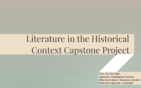 Literature in the Historical Context Capstone Project by Zach Lightfoot ...