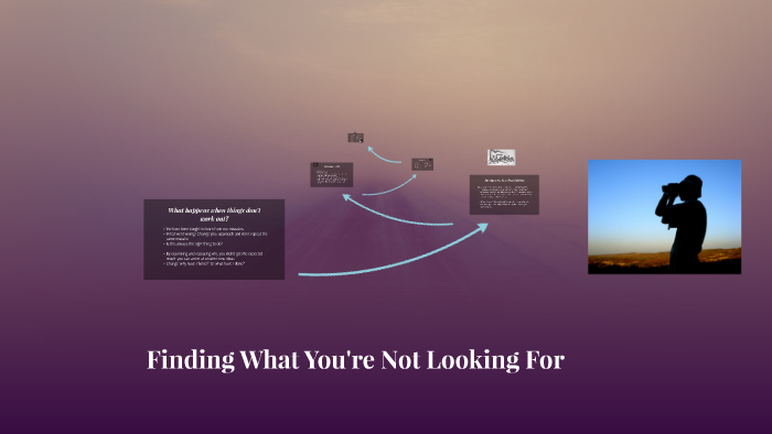 Finding What You're Not Looking For by David Brannon on Prezi