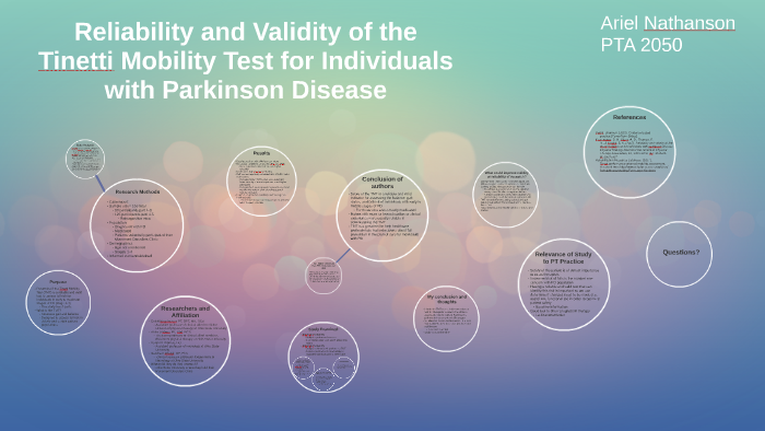 Reliability and Validity of the Tinetti Mobility Test for In by Ariel ...