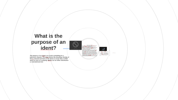 What is the purpose of an ident? by rebecca duff on Prezi