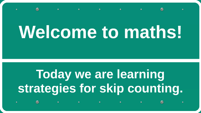 Skip counting with eyes, feet and hands. by Maisie Thompson