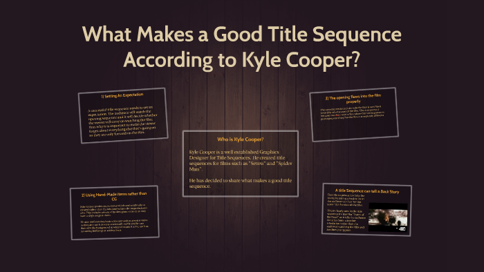 Blog 3 - What makes a good title sequence according to Kyle Cooper? by ...