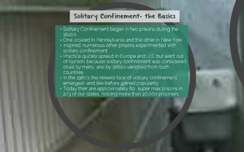 Solitary Confinement in the United States of America by Stephanie Ortiz ...