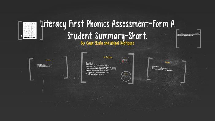 Literacy First Phonics Assessment-Form A by abigail rodriguez on Prezi