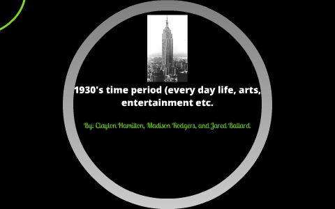 1930's time period(everyday life, arts, entertainment, etc.) by madison ...