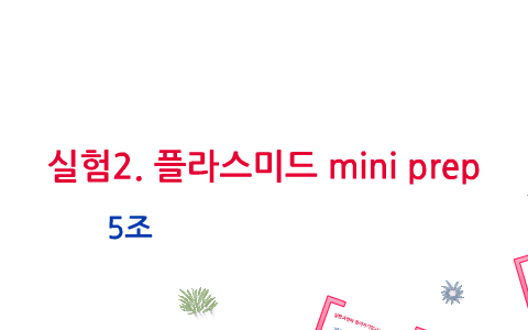 실험2. 플라스미드 mini prep by 지영 김 on Prezi