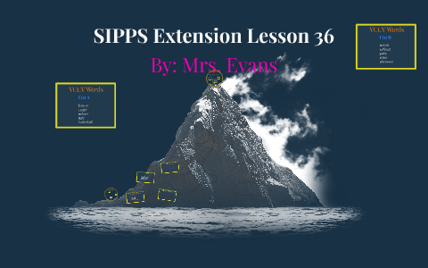 SIPPS Extension Lesson 36 by maria evans